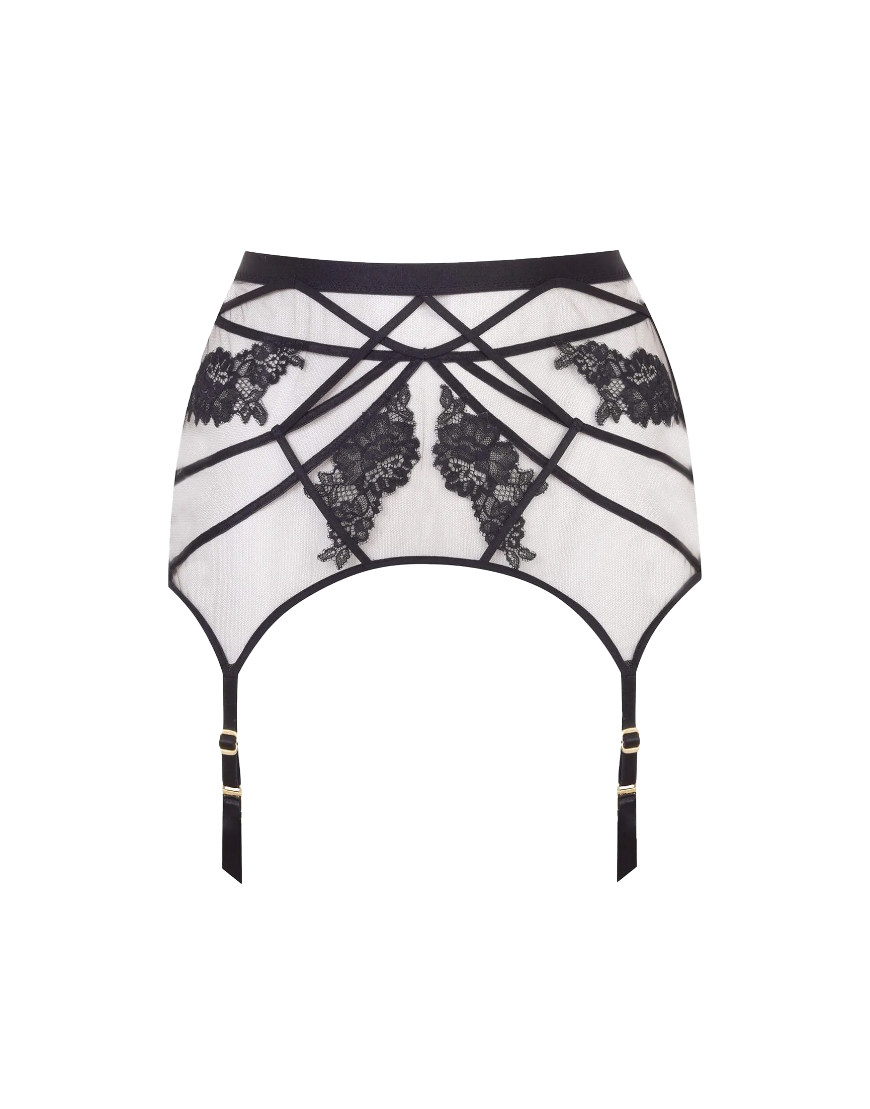 Demelza Suspender in Black | Agent Provocateur