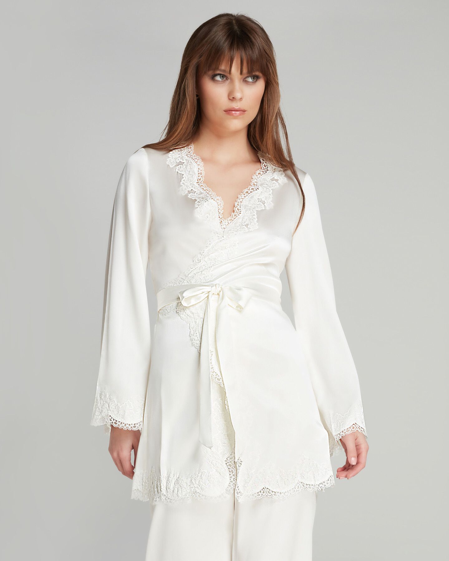 Amelea Pyjama Top in Ivory | Agent Provocateur All Lounge & Nightwear