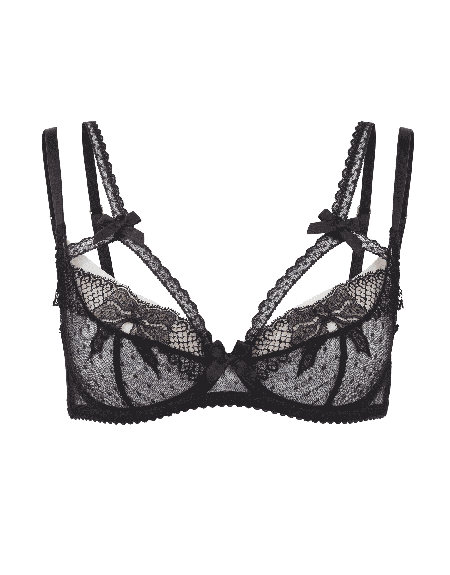 Nicoletta Quarter Cup Balconette Underwired Bra In Black Agent Provocateur