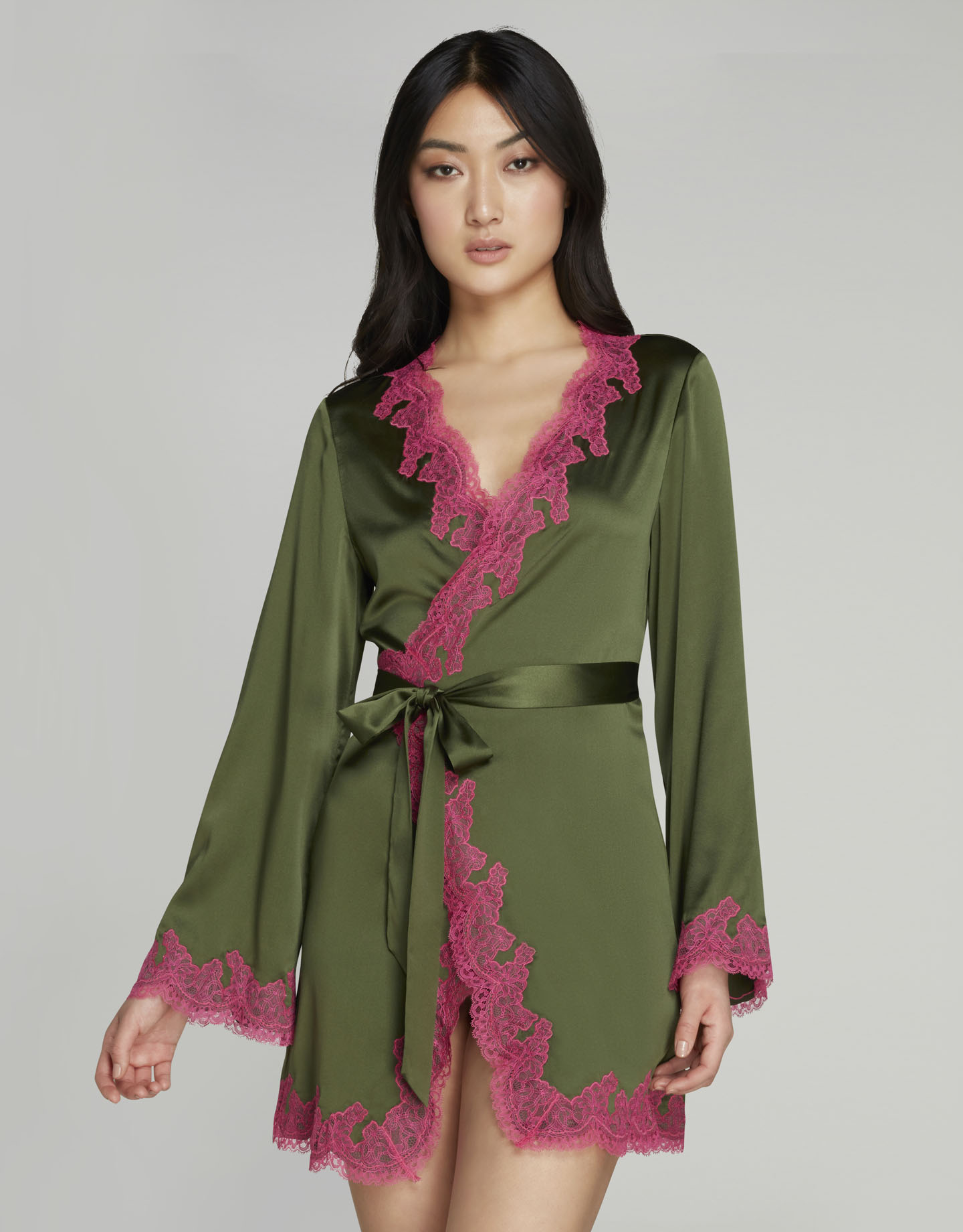 Amelea Pyjama Top in Khaki | Agent Provocateur Sale