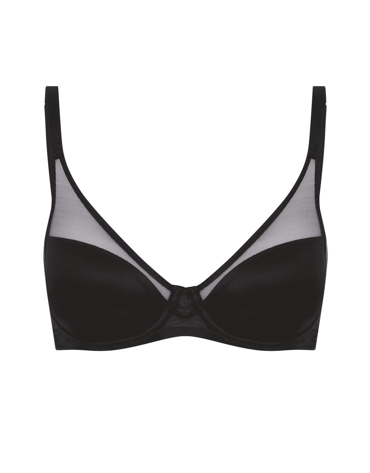 Lucky Padded Plunge Underwired Bra in Black | Agent Provocateur