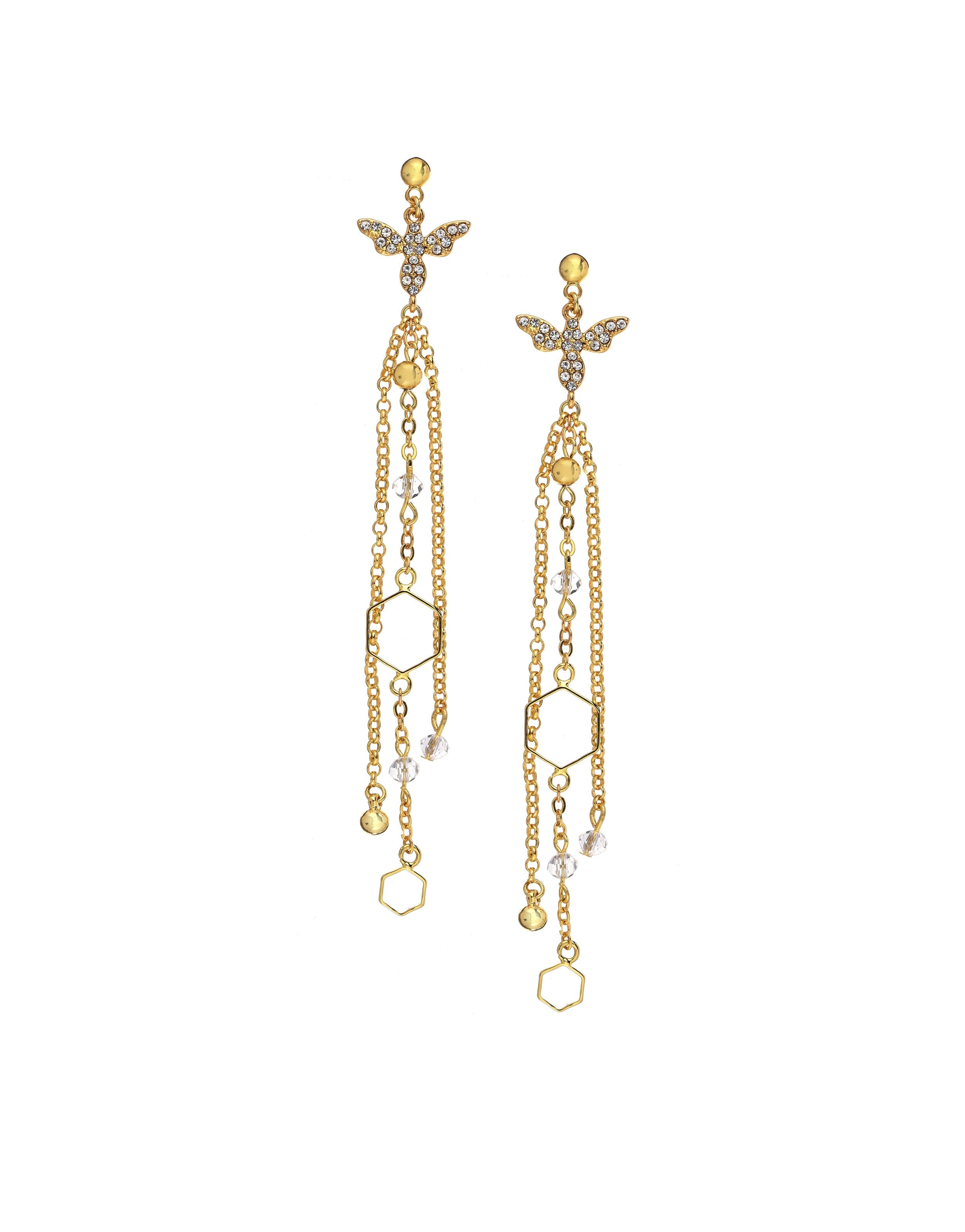 Azzalia Earring in Gold | Agent Provocateur All Accessories