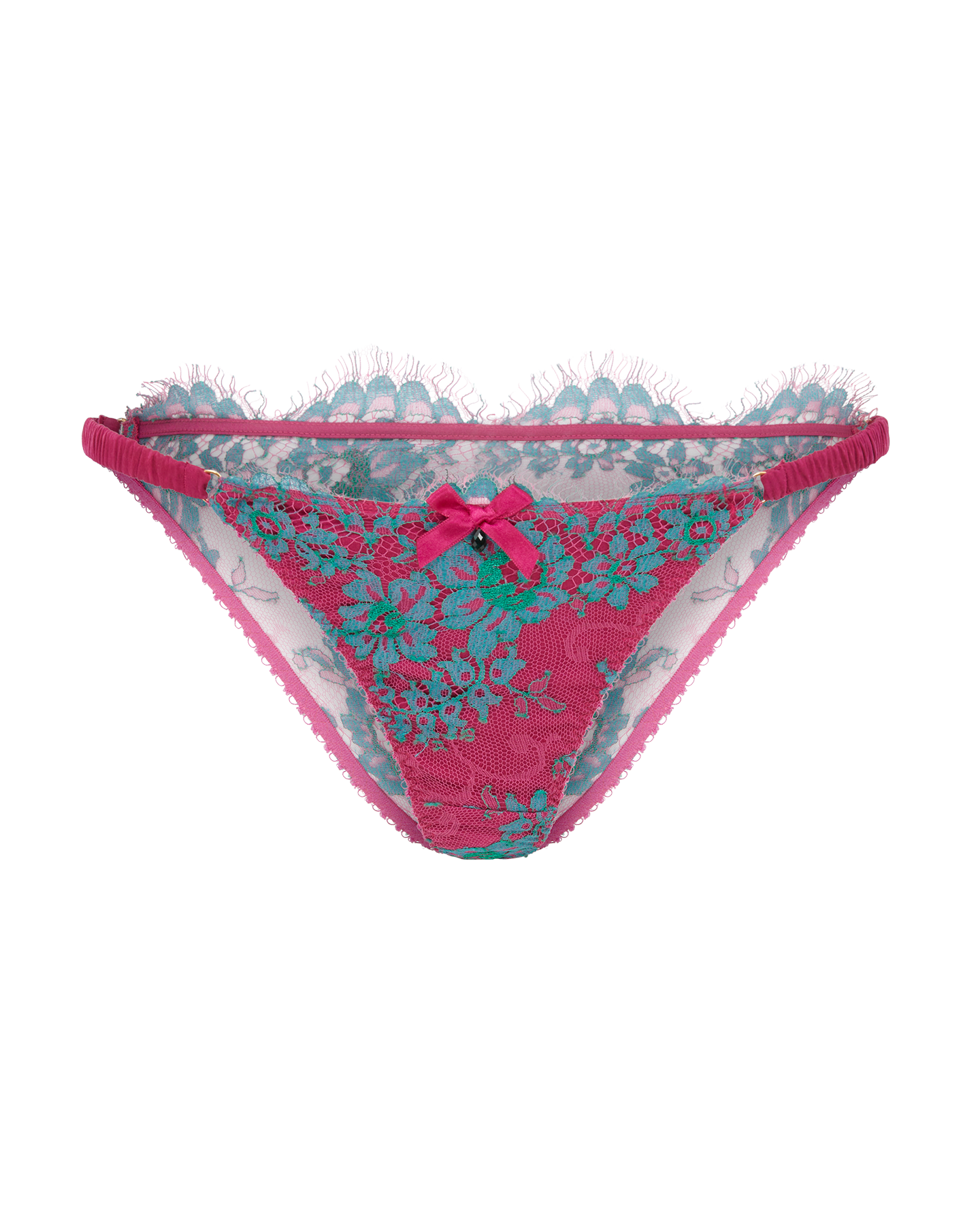 Carline Full Brief in Green/Fuchsia | By Agent Provocateur