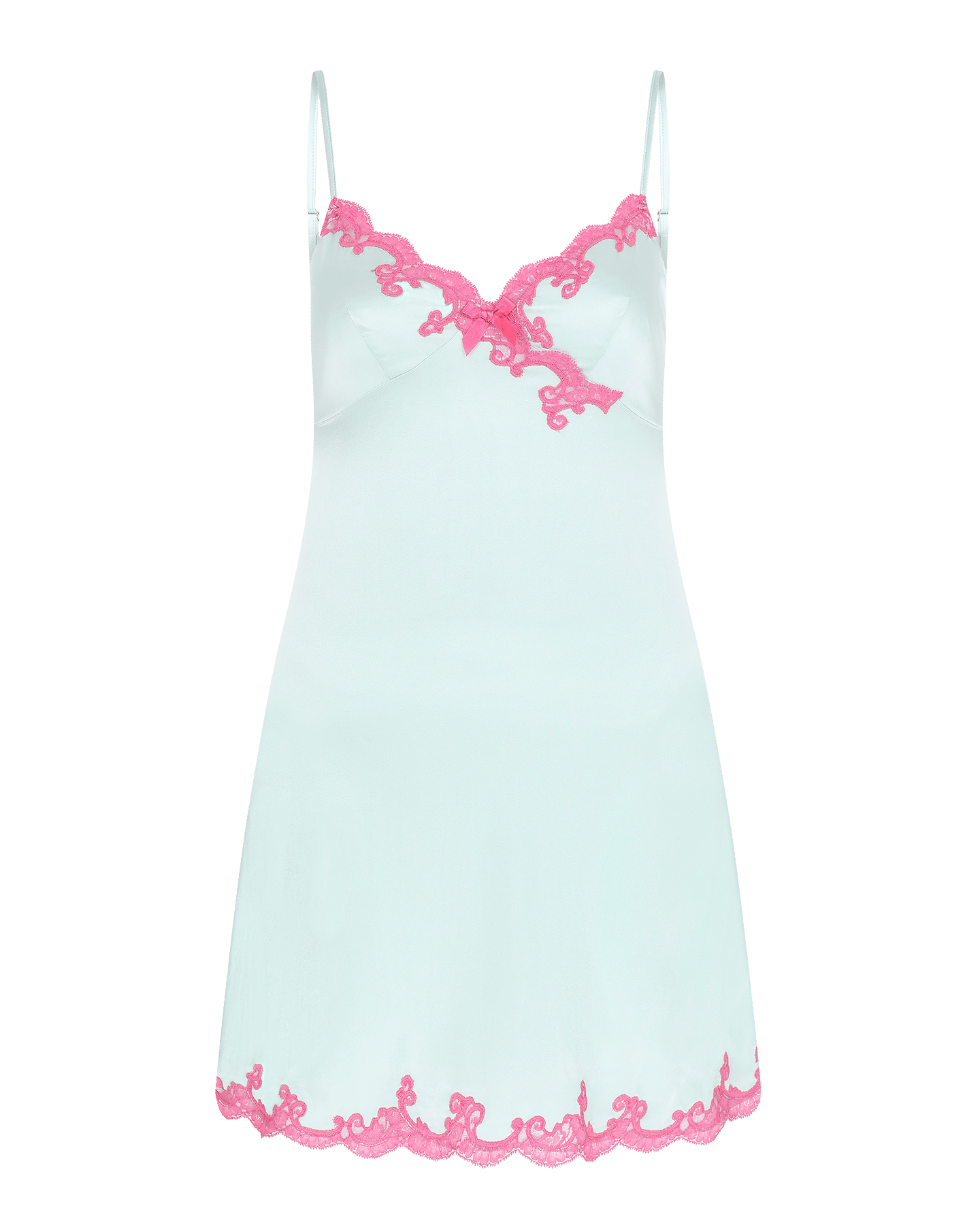 Molly Short Slip in Mint/Pink | By Agent Provocateur