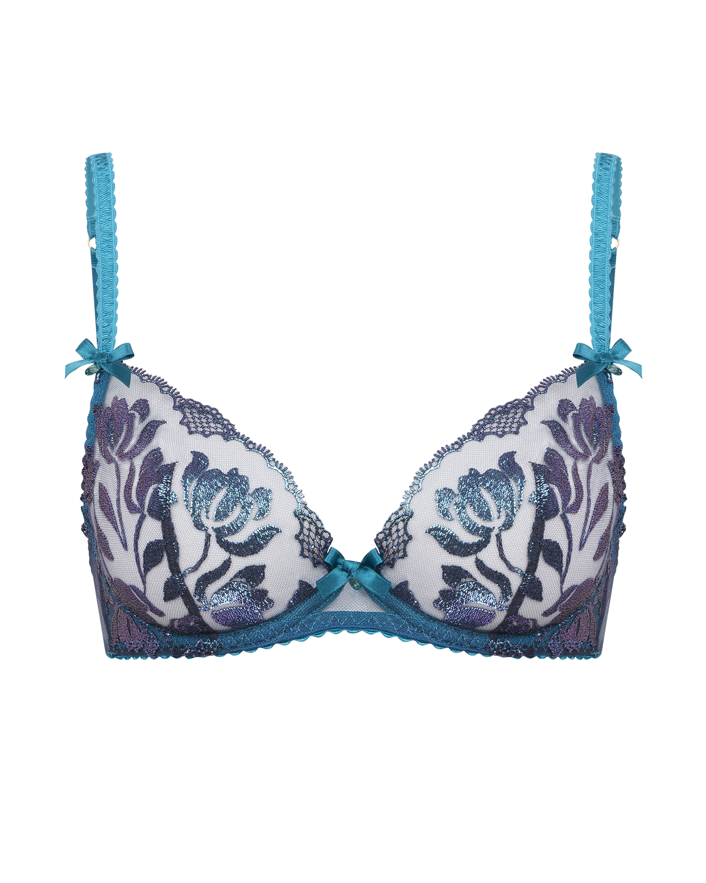 Sparkle Plunge Underwired Bra In Teal Navy By Agent Provocateur New In sparkle-plunge-underwired-bra-in-teal-navy-by-agent-provocateur-new-in