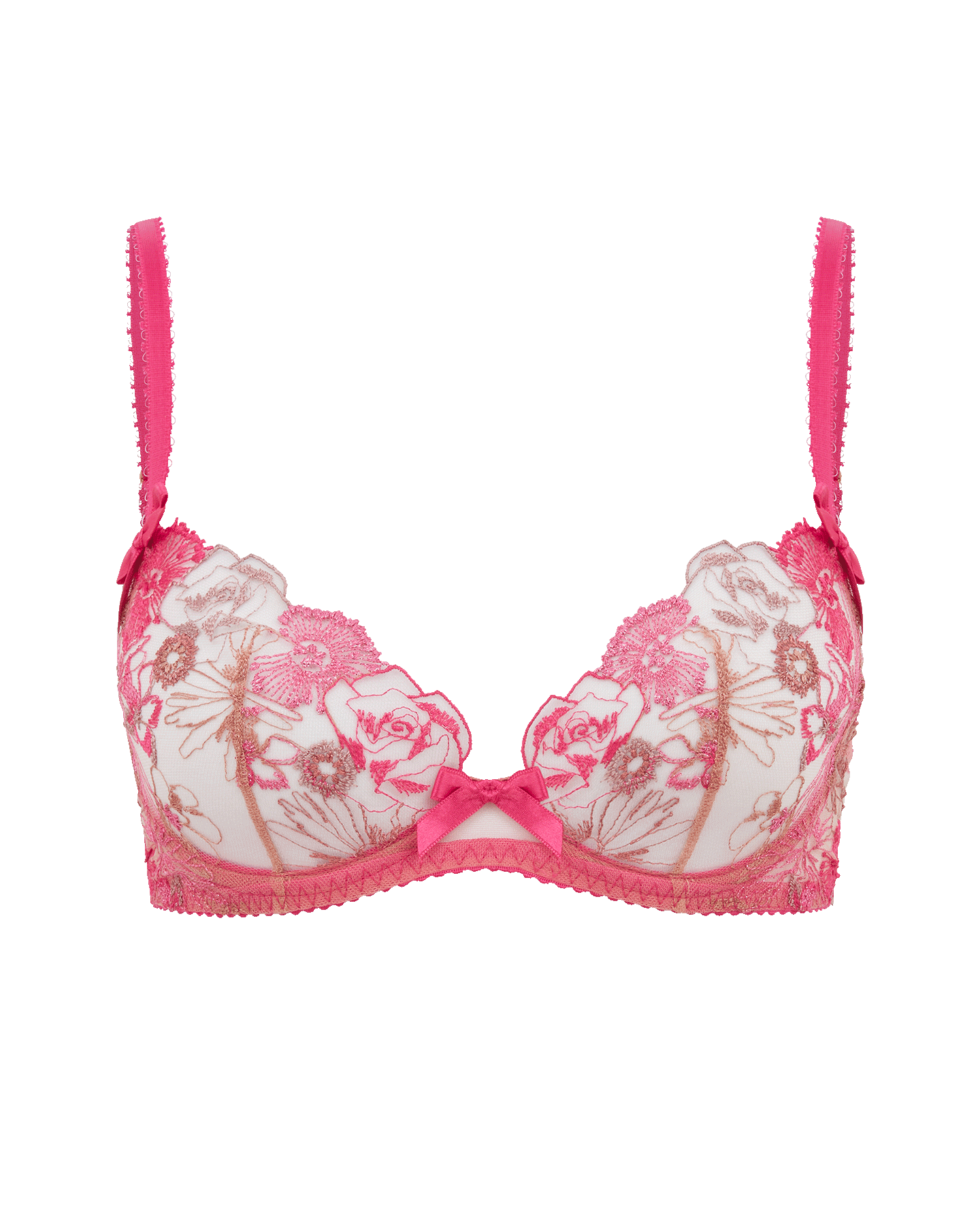 Zuri Plunge Underwired Bra in Gold | By Agent Provocateur