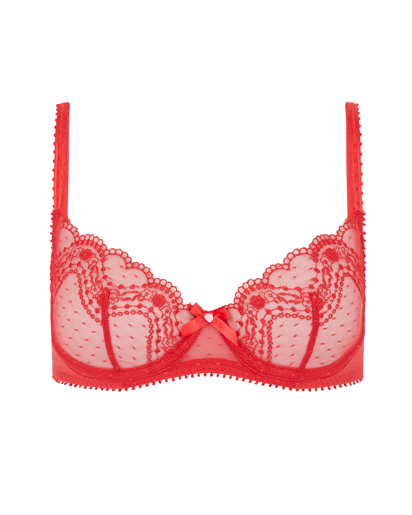 Yuma Plunge Underwired Bra in Red | By Agent Provocateur Outlet