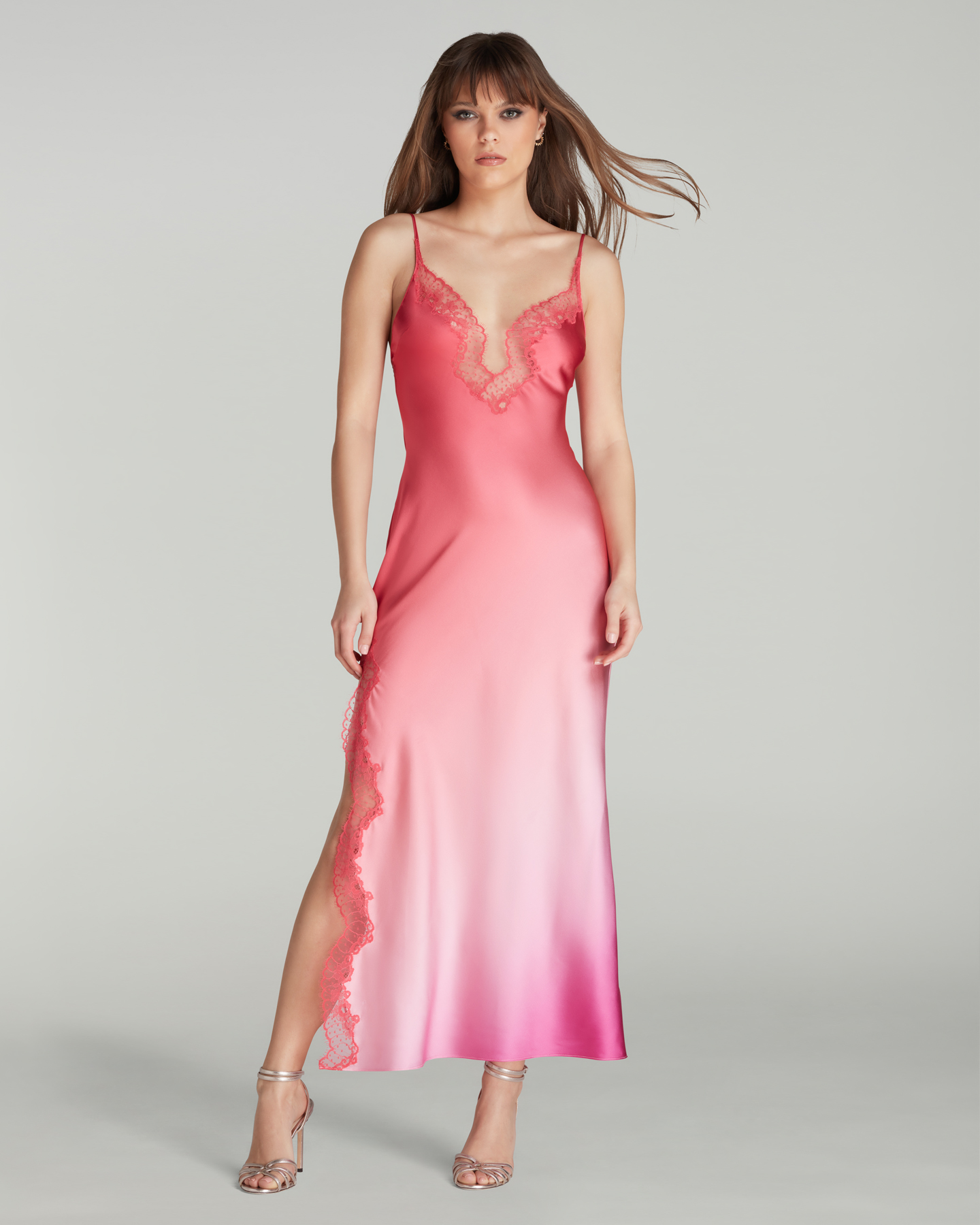 Bellini Long Slip in Coral/Fuchsia | By Agent Provocateur New In