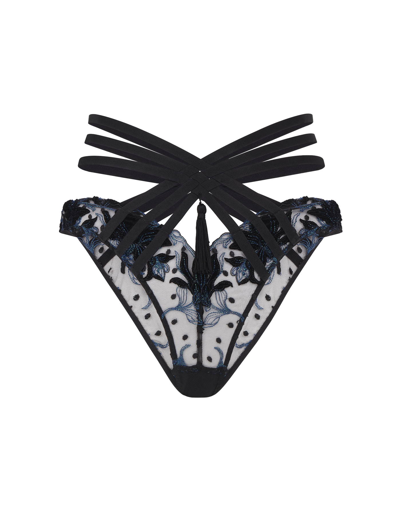 Adellah Full Brief in Black/Teal | By Agent Provocateur