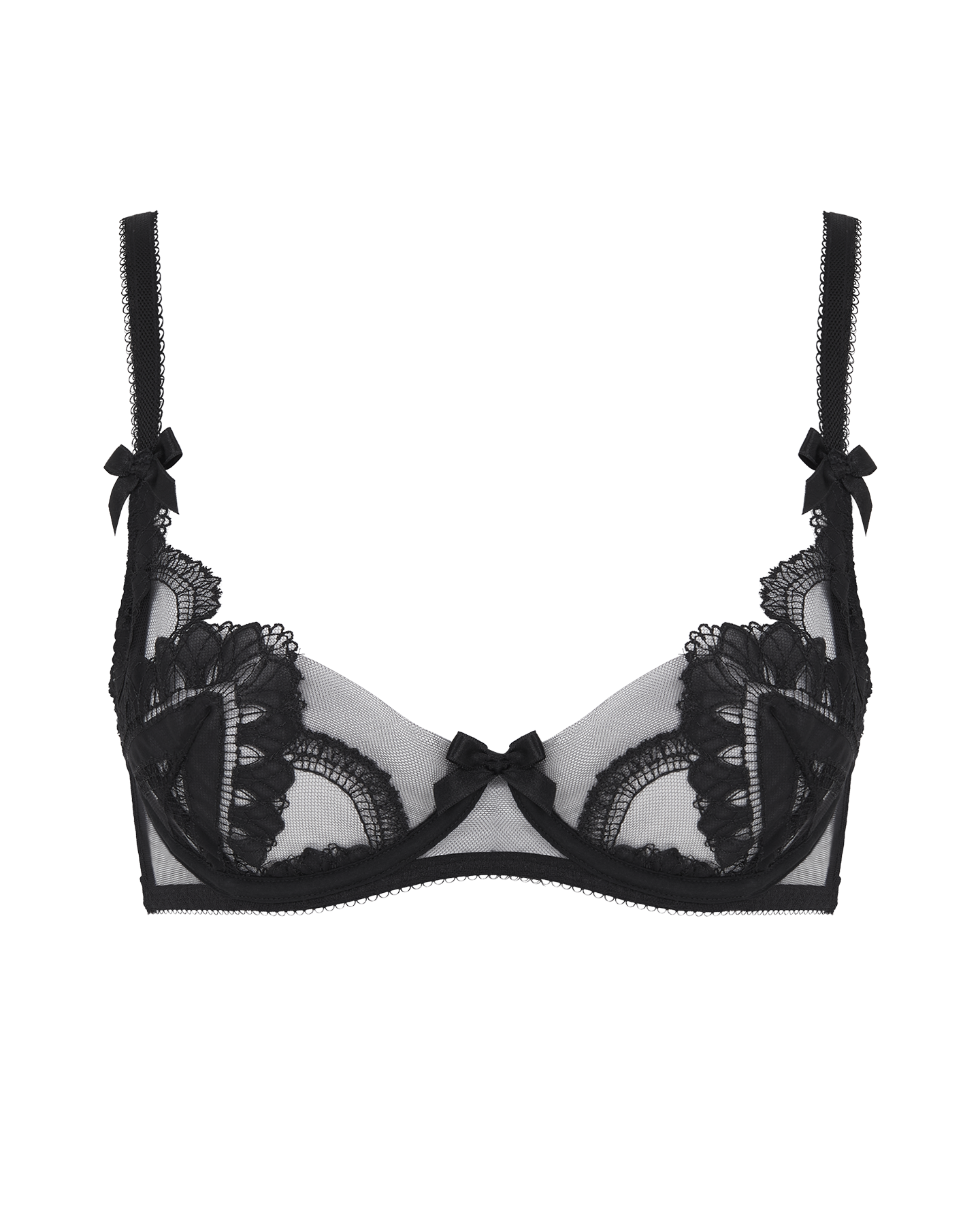 Alysia Balconette Underwired Bra in Black | By Agent Provocateur