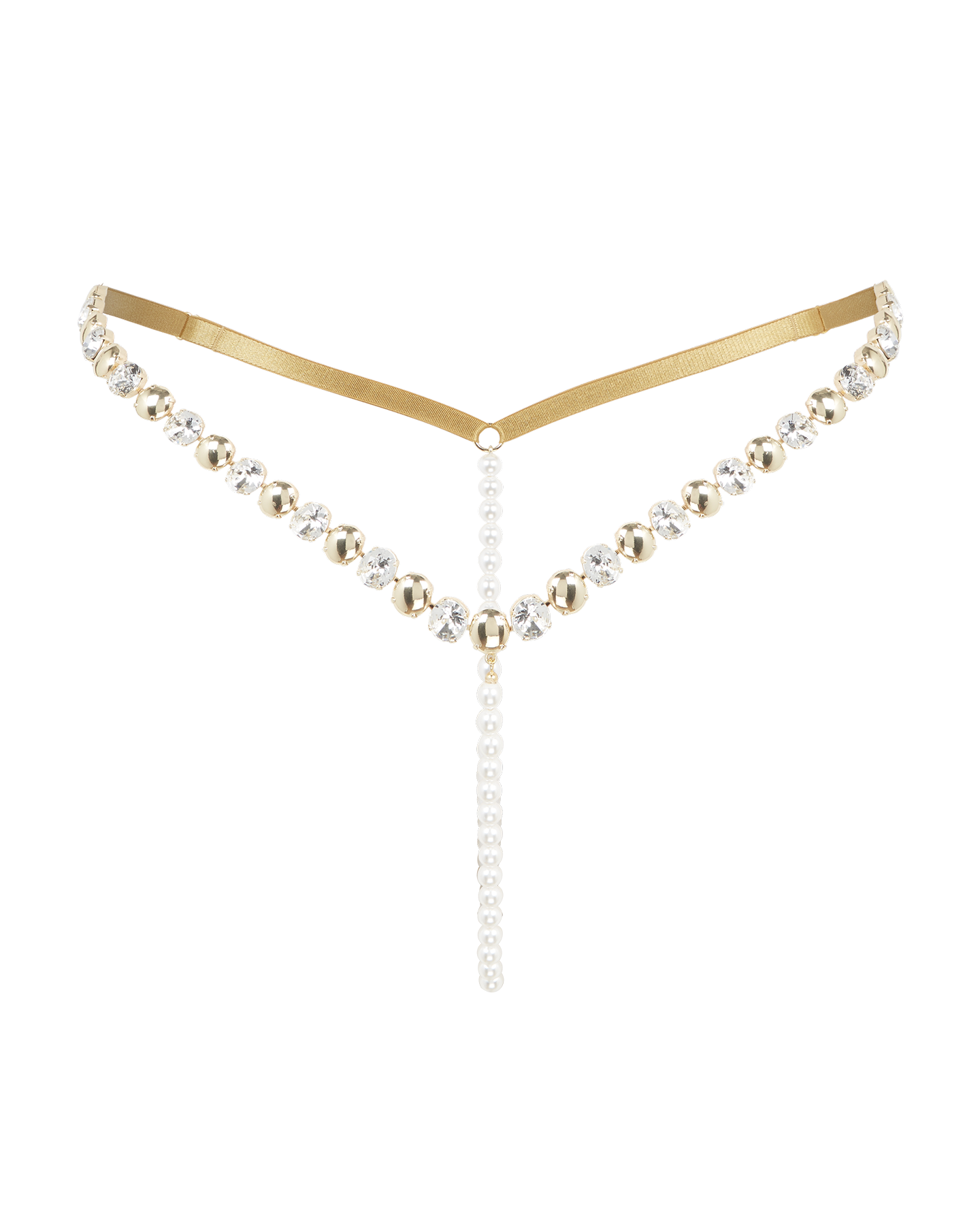 Gwenie Thong in Gold/Pearl | By Agent Provocateur