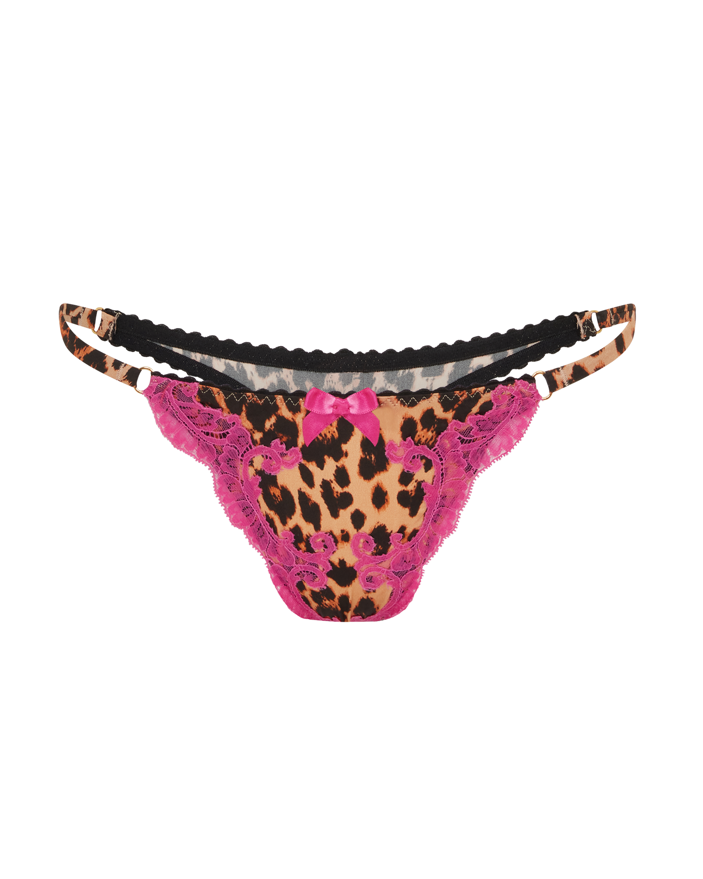 Molly Thong in Leopard/Fuchsia | By Agent Provocateur
