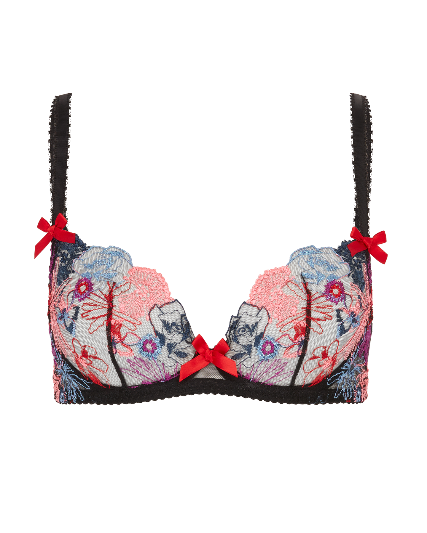 Zuri Full Cup Non Padded Bra in Black/Multi | By Agent Provocateur All ...