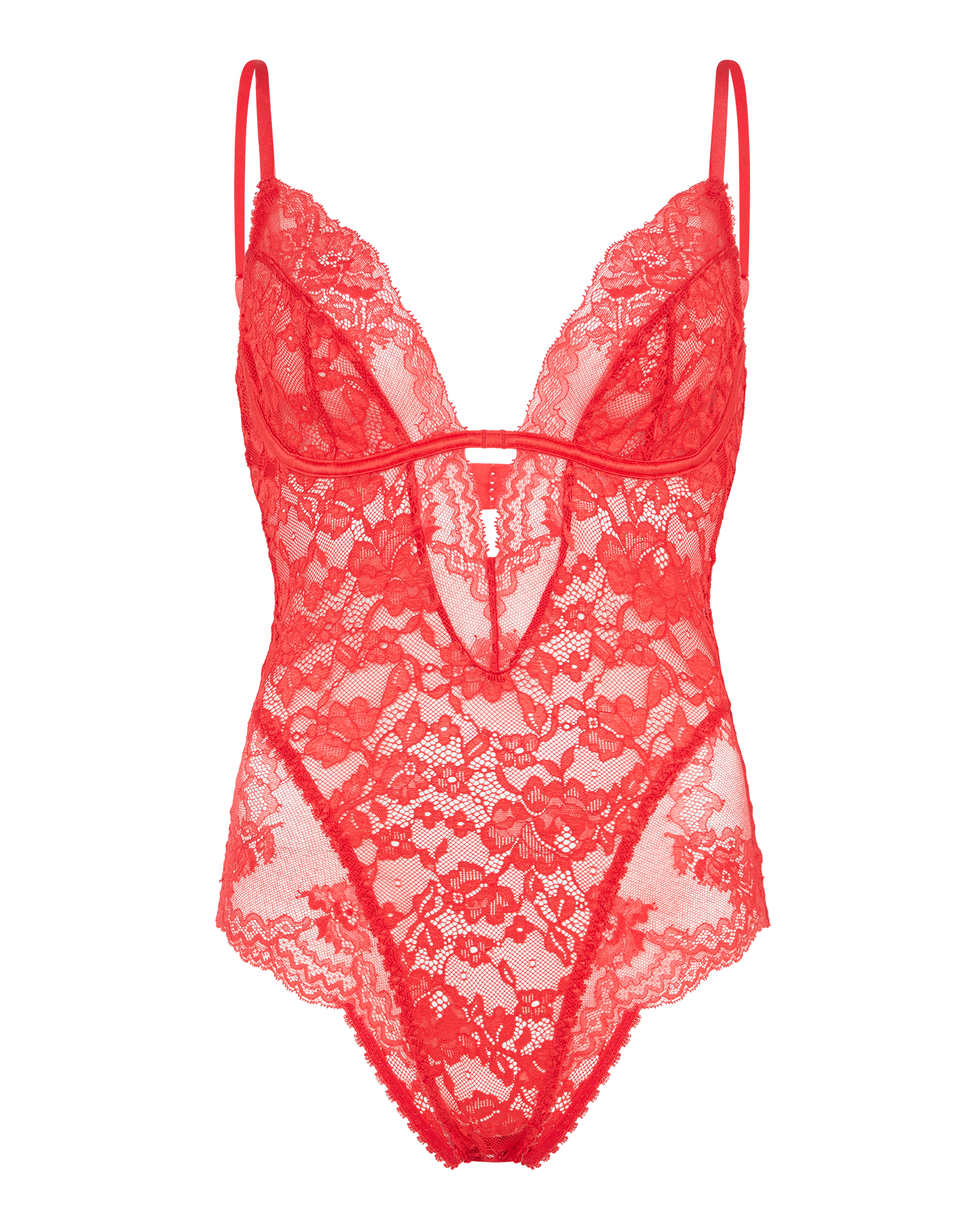 Arden Bodysuit in Red/Clear | By Agent Provocateur patest