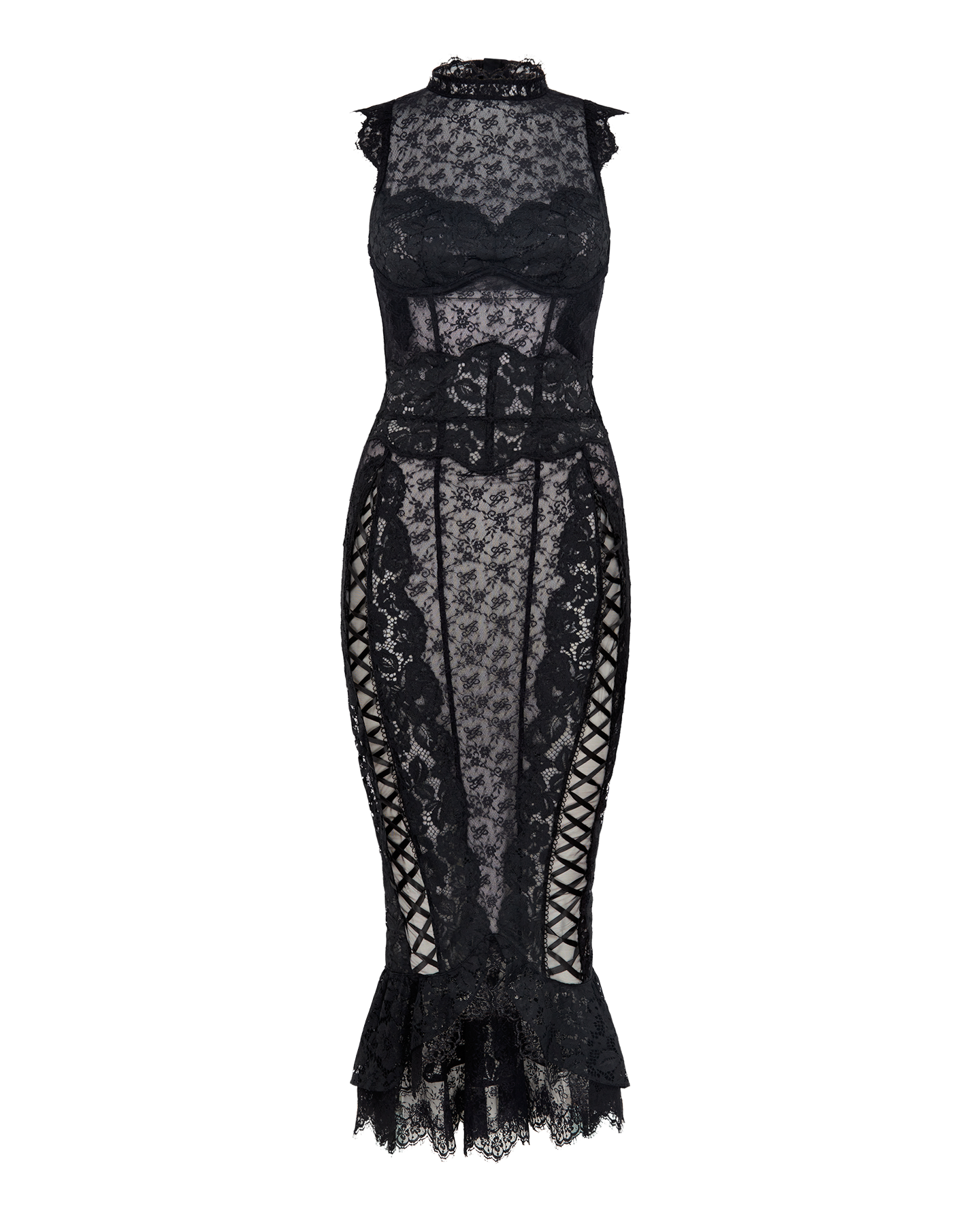 Chrissi Long Dress in Black | By Agent Provocateur All Clothing