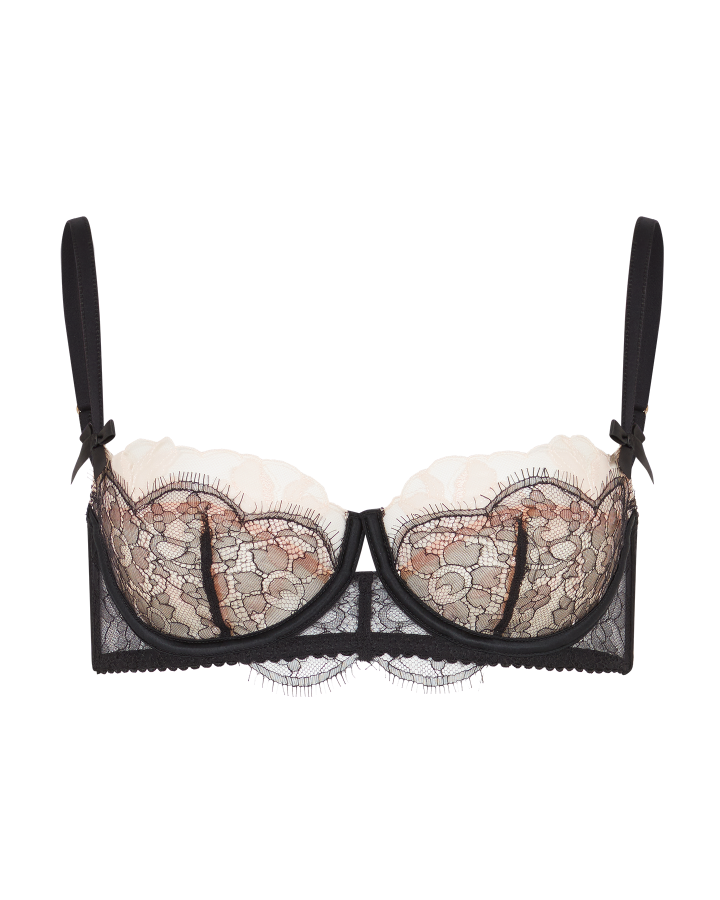 Vitoria Plunge Underwired Bra in Black/Blush | By Agent Provocateur patest
