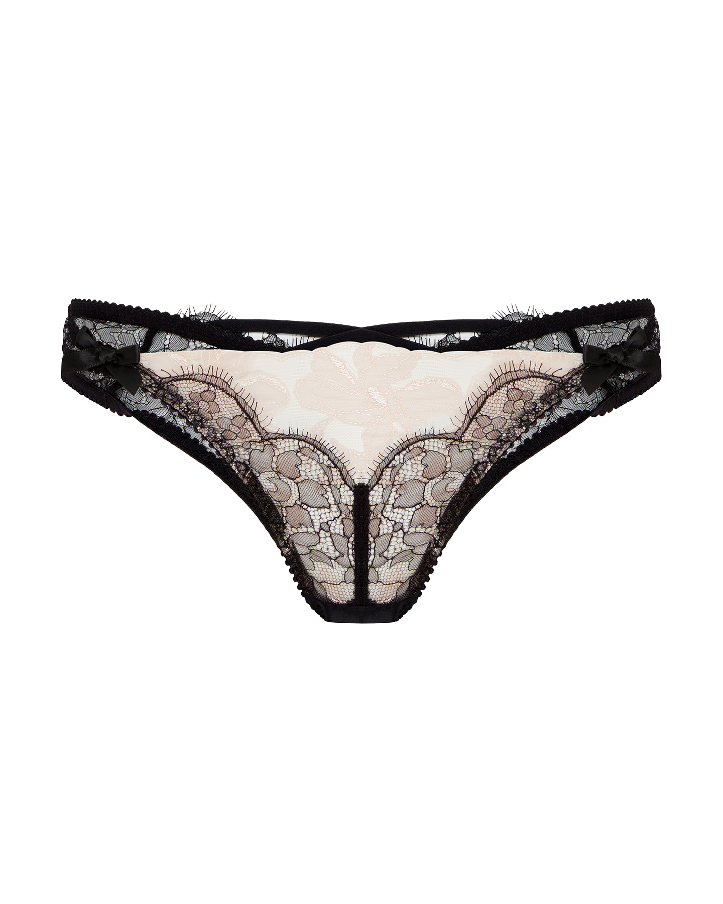 Vitoria Brazilian Brief in Black/Blush | By Agent Provocateur patest