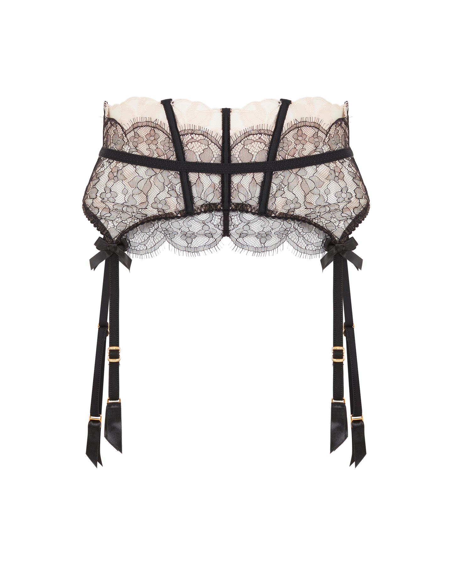Vitoria Suspender in Black/Blush | By Agent Provocateur patest