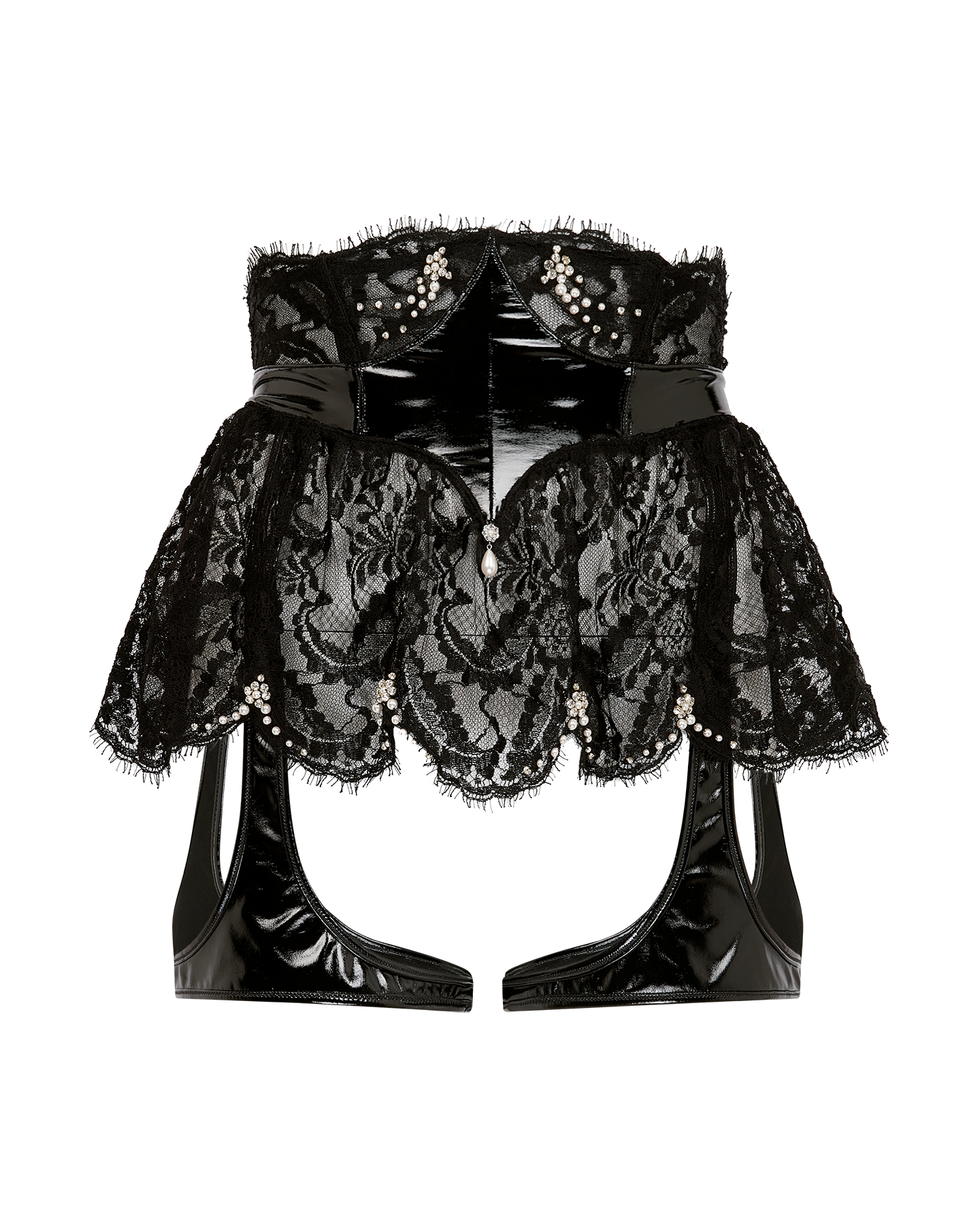 Vivienna Waspie in Black/Pearl| By Agent Provocateur New In