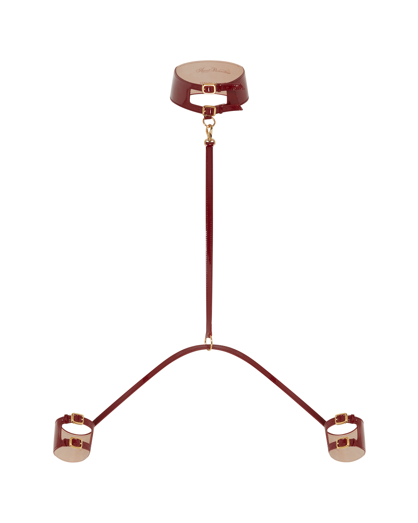 Mary Jane Choker And Cuffs Set in Burgundy | By Agent Provocateur