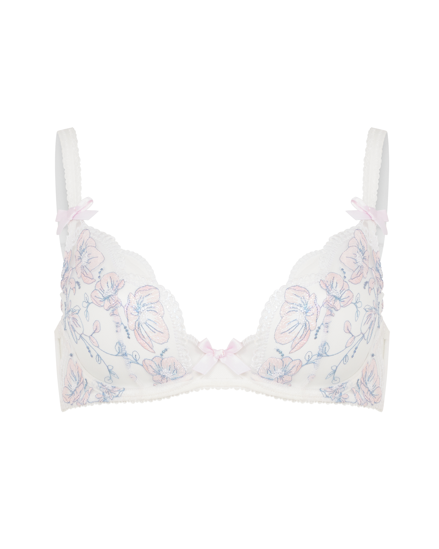 Winnette Plunge Underwire Bra in Baby Pink/Flesh| By Agent Provocateur
